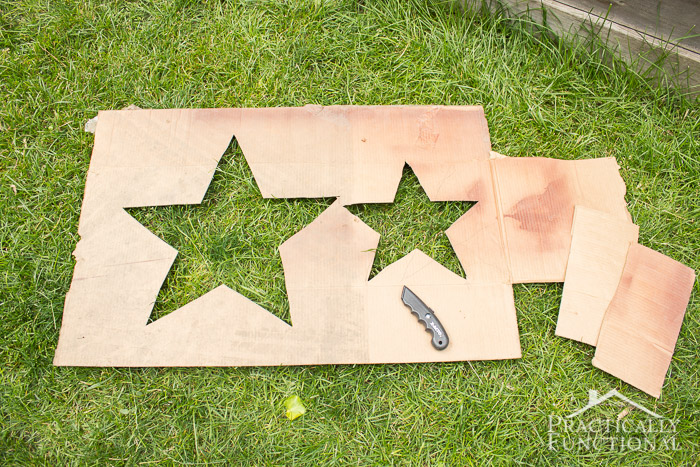 4th Of July Spray Painted Lawn Stars